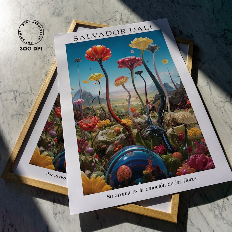 Salvador Dali, Salvador Dali Print, Flower Market, Surreal Painting ...