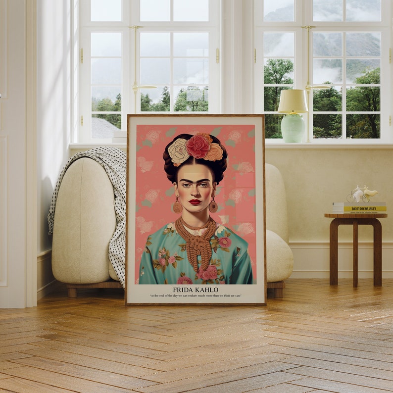 Frida Kahlo Portrait, Frida Kahlos Print, Inspirational Quote, Frida ...