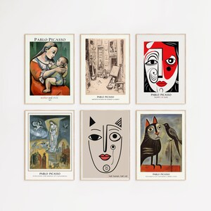 Picasso Style Art Prints: Set of 25, Gallery Wall (digital Download) - Etsy