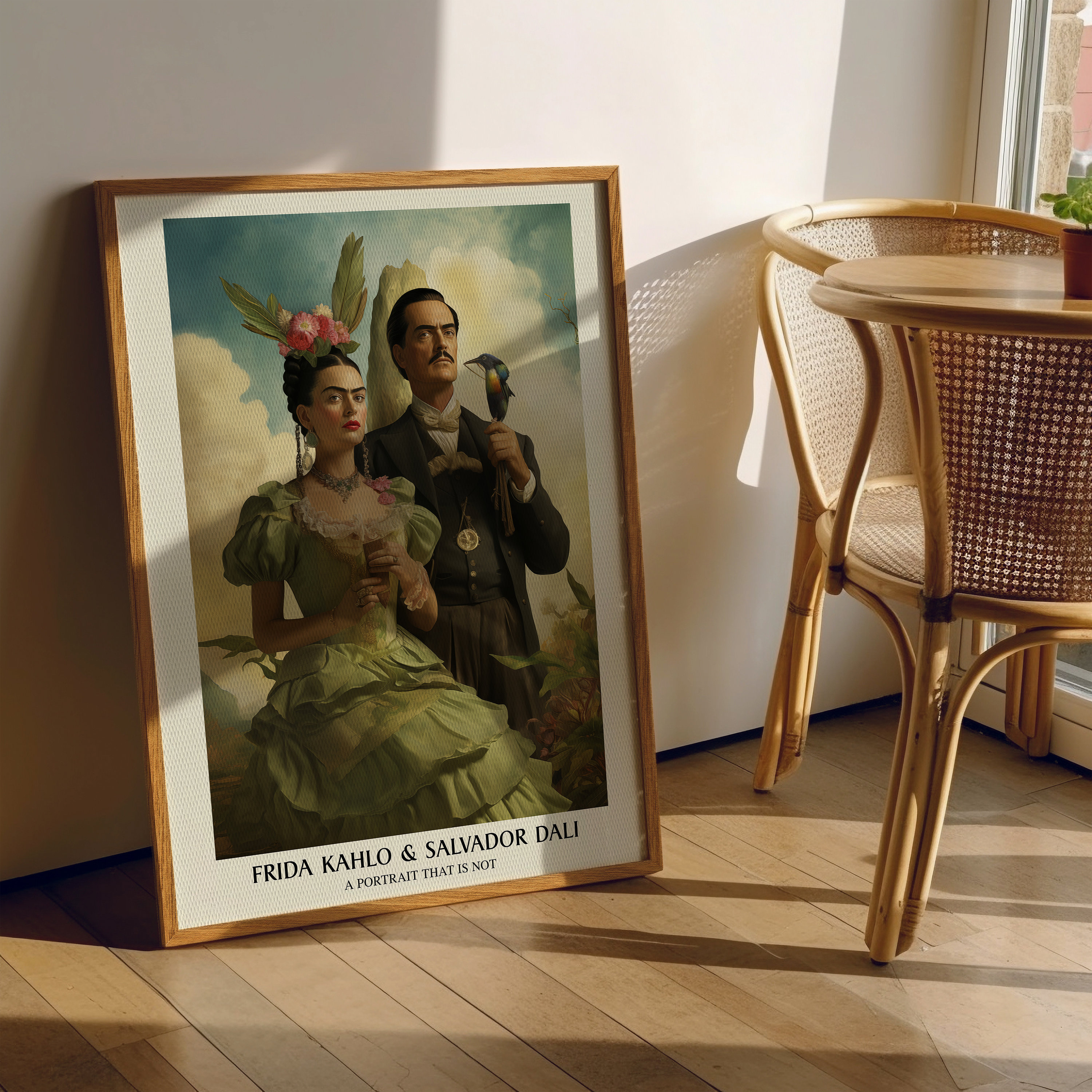 Frida Kahlo and Salvador Dali Portrait, Digital Download, Surrealism ...