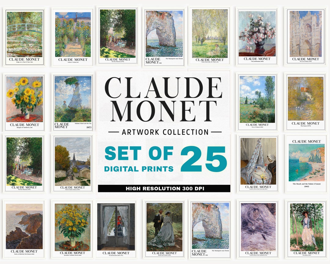 Claude Monet Print Set: 25 Gallery Wall Art (digital Download) - Etsy