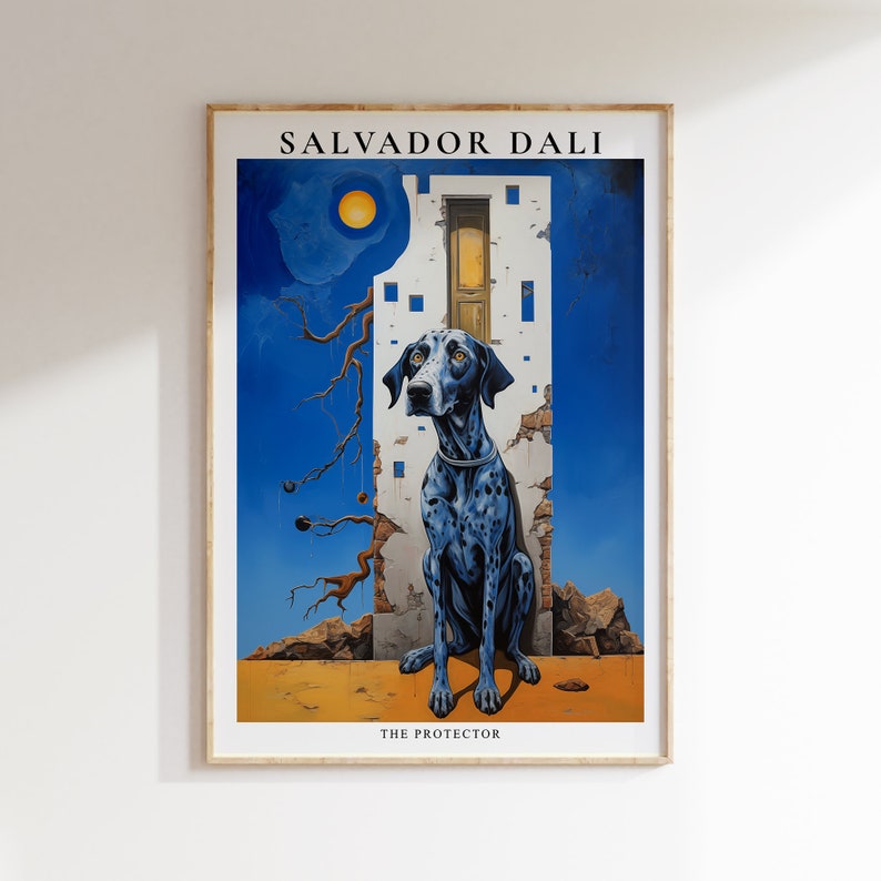 Salvador Dali the Protector Dog Poster, Digital Download, Dog Print - Etsy