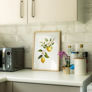Kitchen Wall Art Lemon Print, Lemon Poster, Kitchen Gifts, Kitchen ...