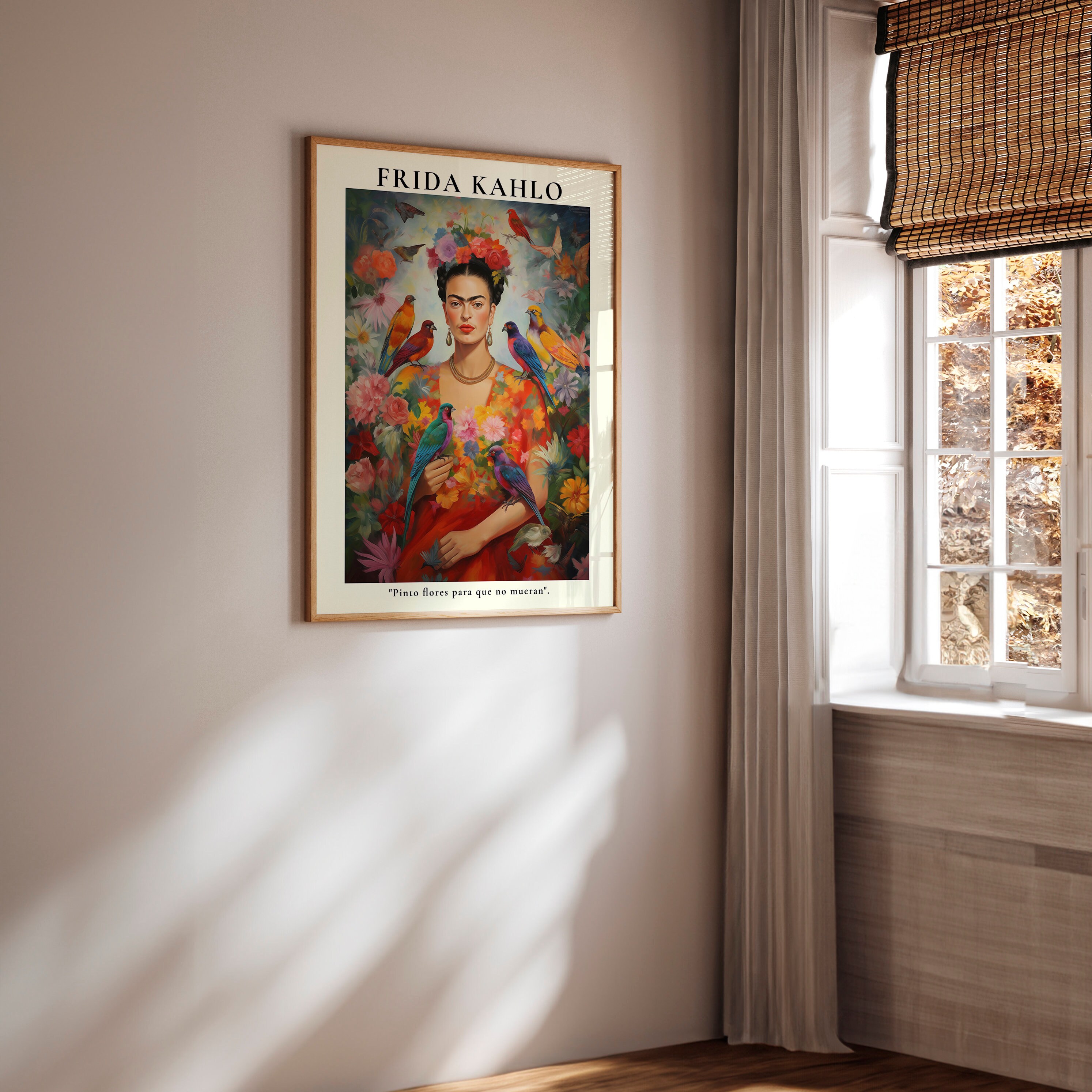 Frida Kahlo Birds and Flowers Poster, Digital Download, Unique Poster ...