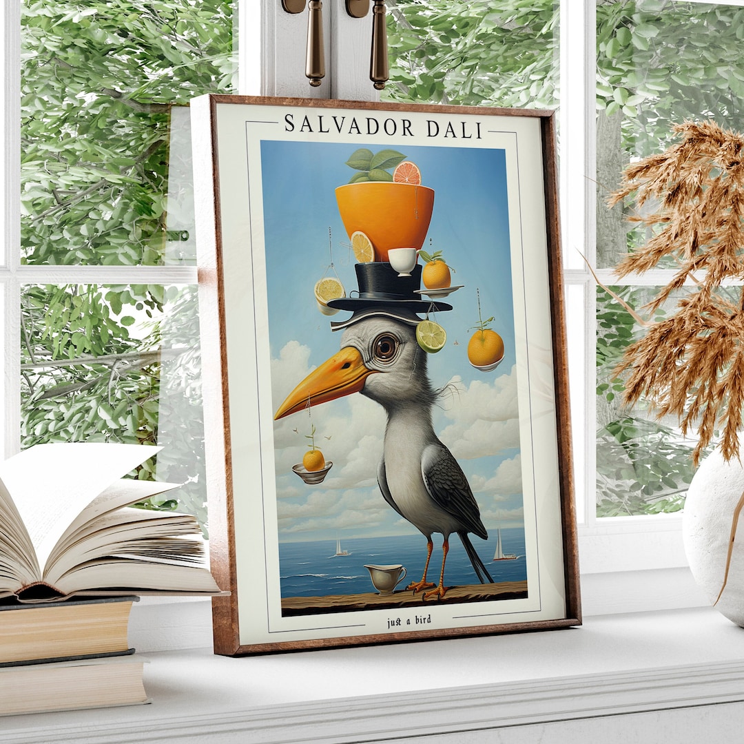 Dali Print, Salvador Dali, Dali Poster, Just a Bird, Surrealist Art ...
