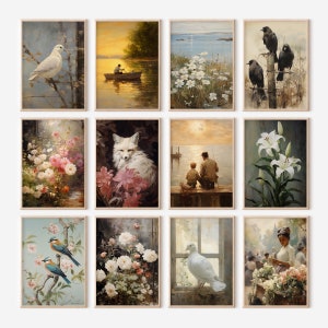 100 Vintage Wall Art Mega Bundle, Digital Download, Large Vintage Art ...