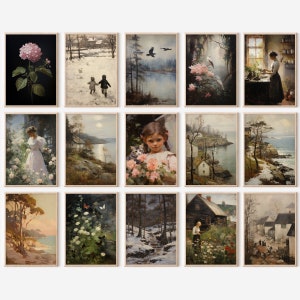 100 Vintage Wall Art Mega Bundle, Digital Download, Large Vintage Art ...