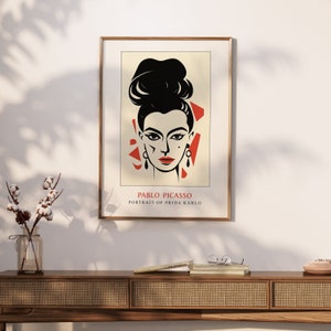 Portrait of Frida Kahlo by Pablo Picasso, Frida Khalo Print, Abstract ...