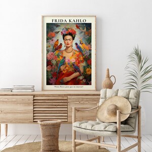 Frida Kahlo Birds and Flowers Poster, Digital Download, Unique Poster ...