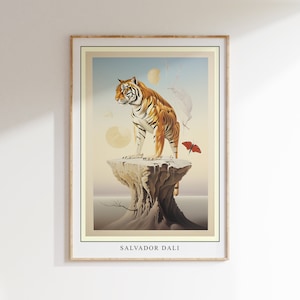 Salvador Dali Tiger Art Print, Digital Download, Surreal Art Print ...