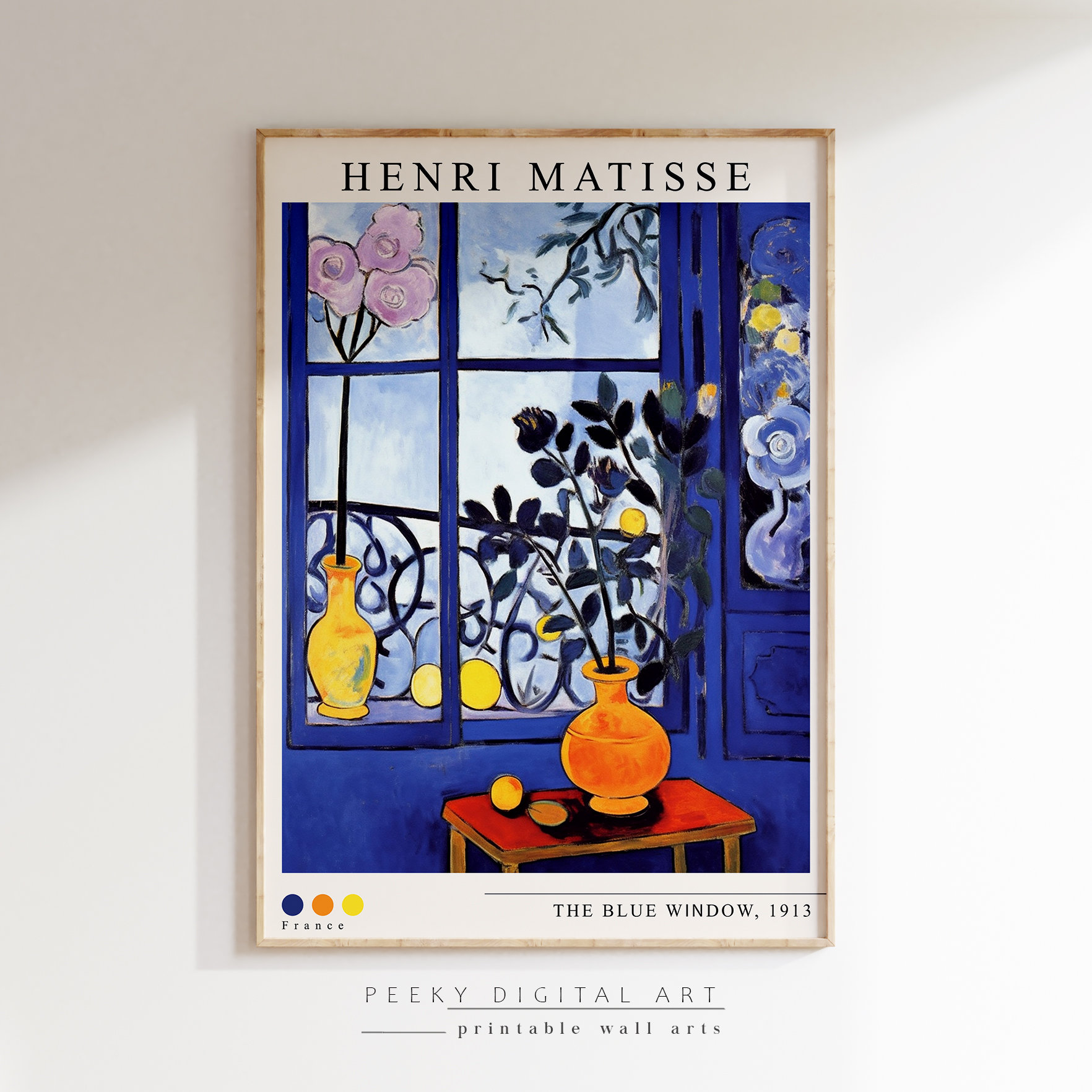 Matisse Wall Art, the Blue Window Painting, Henri Matisse Print ...
