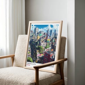 Japanese Tokyo City Poster, Japanese Wall Art, Japandi Wall Art ...