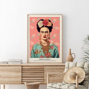 Frida Kahlo Portrait, Frida Kahlos Print, Inspirational Quote, Frida ...