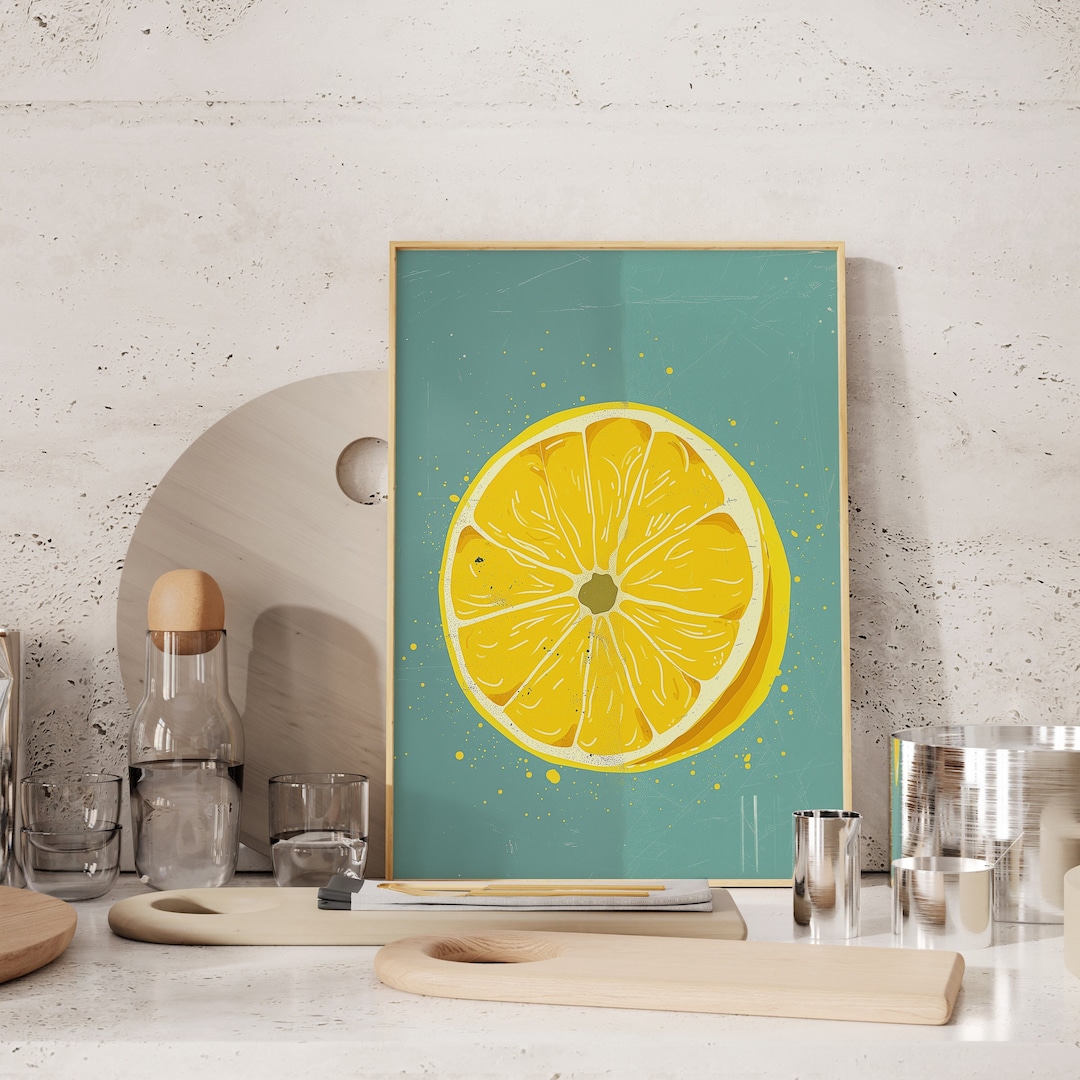 Kitchen Wall Art, Lemon Print, Kitchen Prints, Food Print, Kitchen Art ...