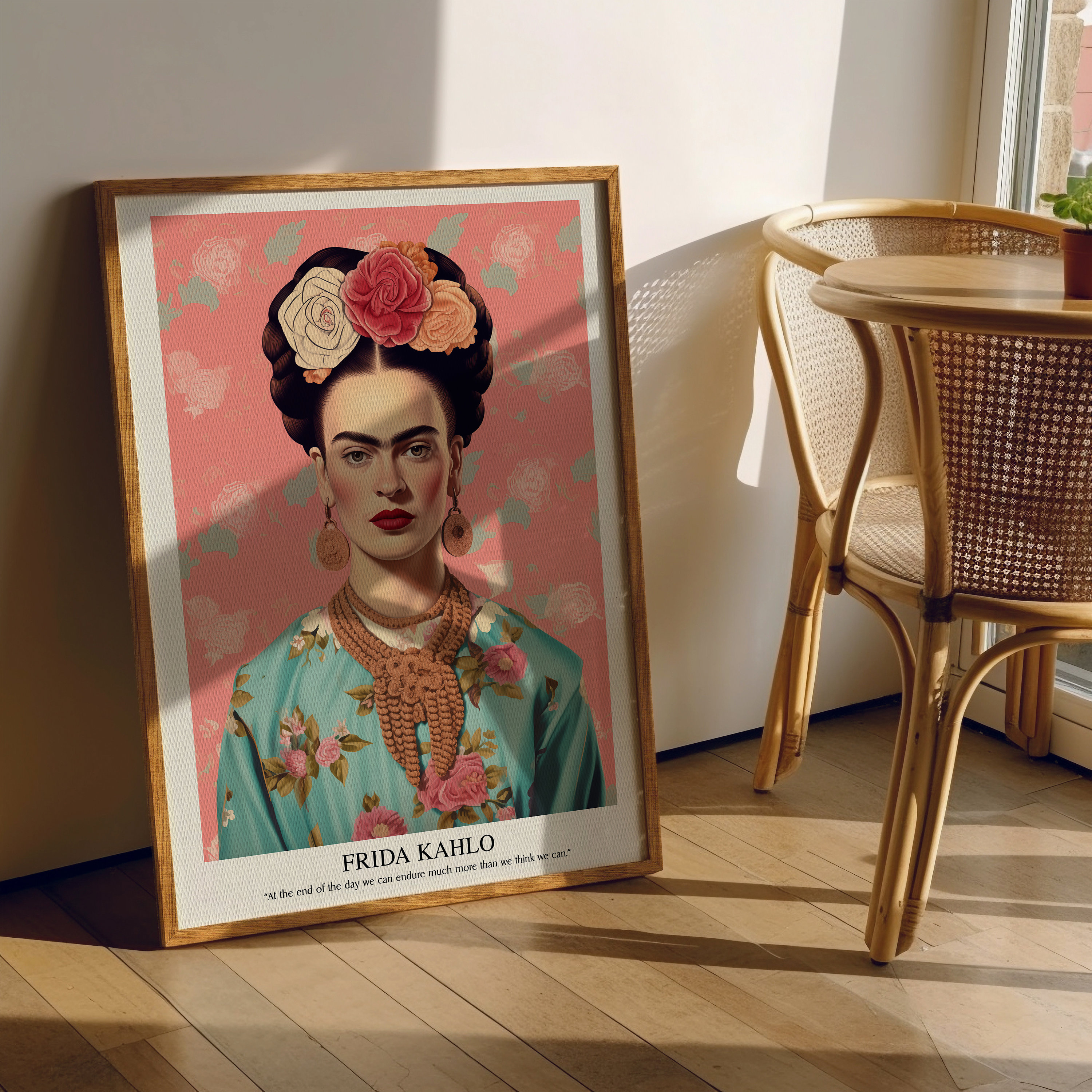 Frida Kahlo Portrait, Frida Kahlos Print, Inspirational Quote, Frida ...
