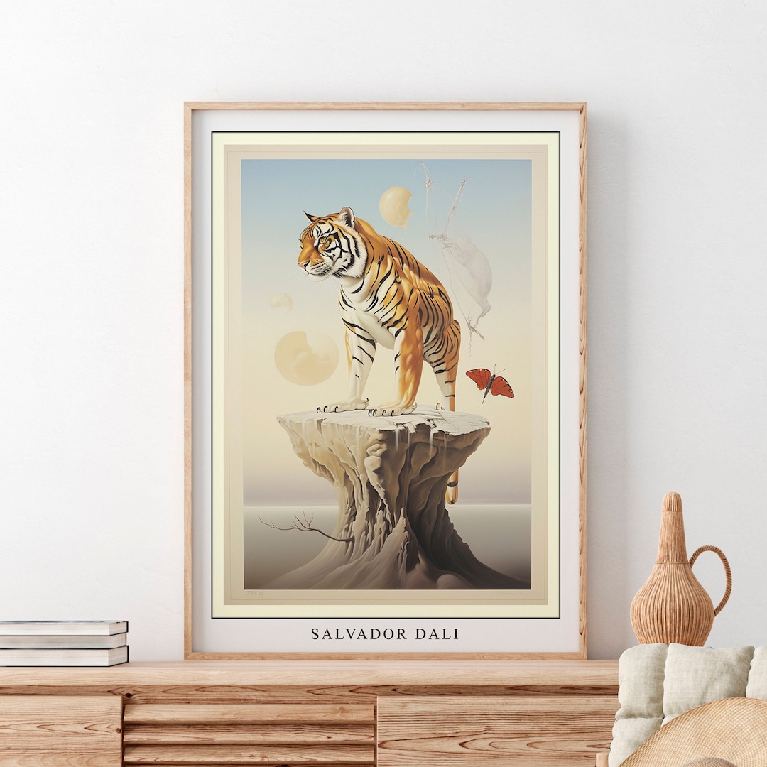 Salvador Dali Tiger Art Print: Surreal Animal Poster (digital Download ...