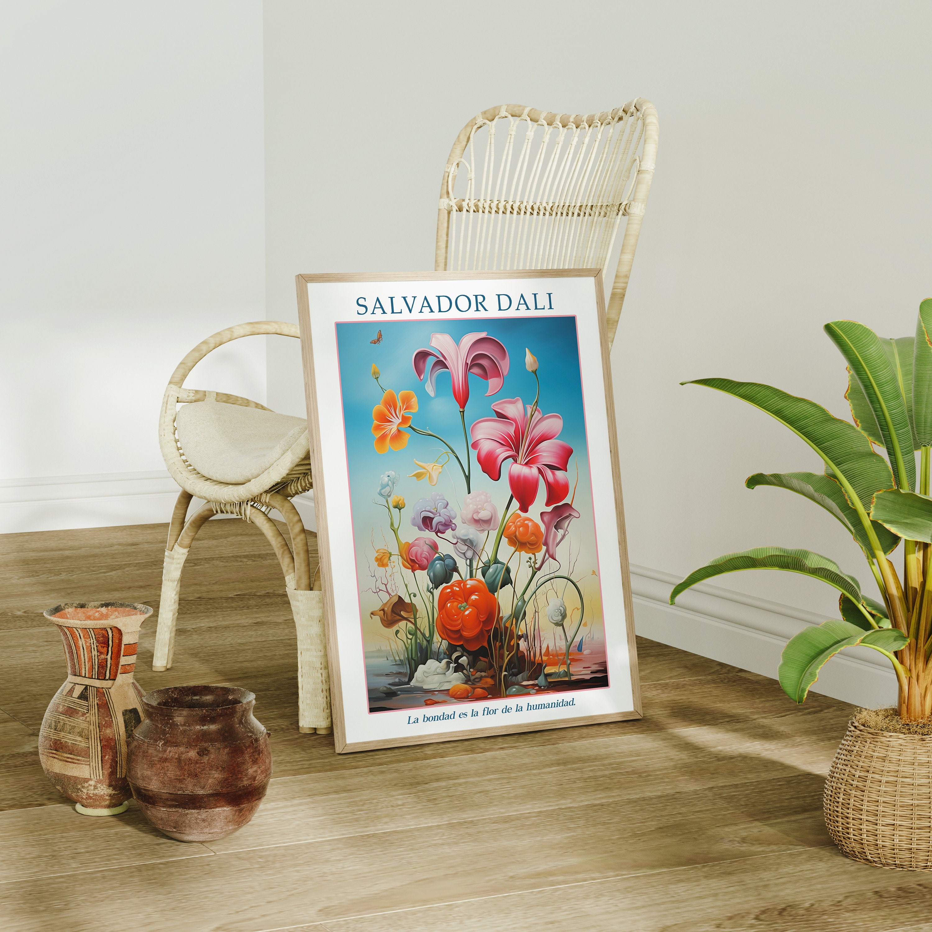Salvador Dali Print Salvador Dali Flower Market Surreal - Etsy