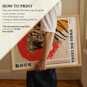 Japanese Tiger Print, Japanese Wall Art, Asian Wall Art, Tiger Art ...