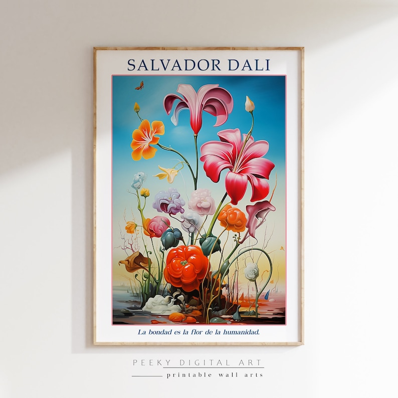 Salvador Dali Print, Salvador Dali, Flower Market, Surreal Painting ...