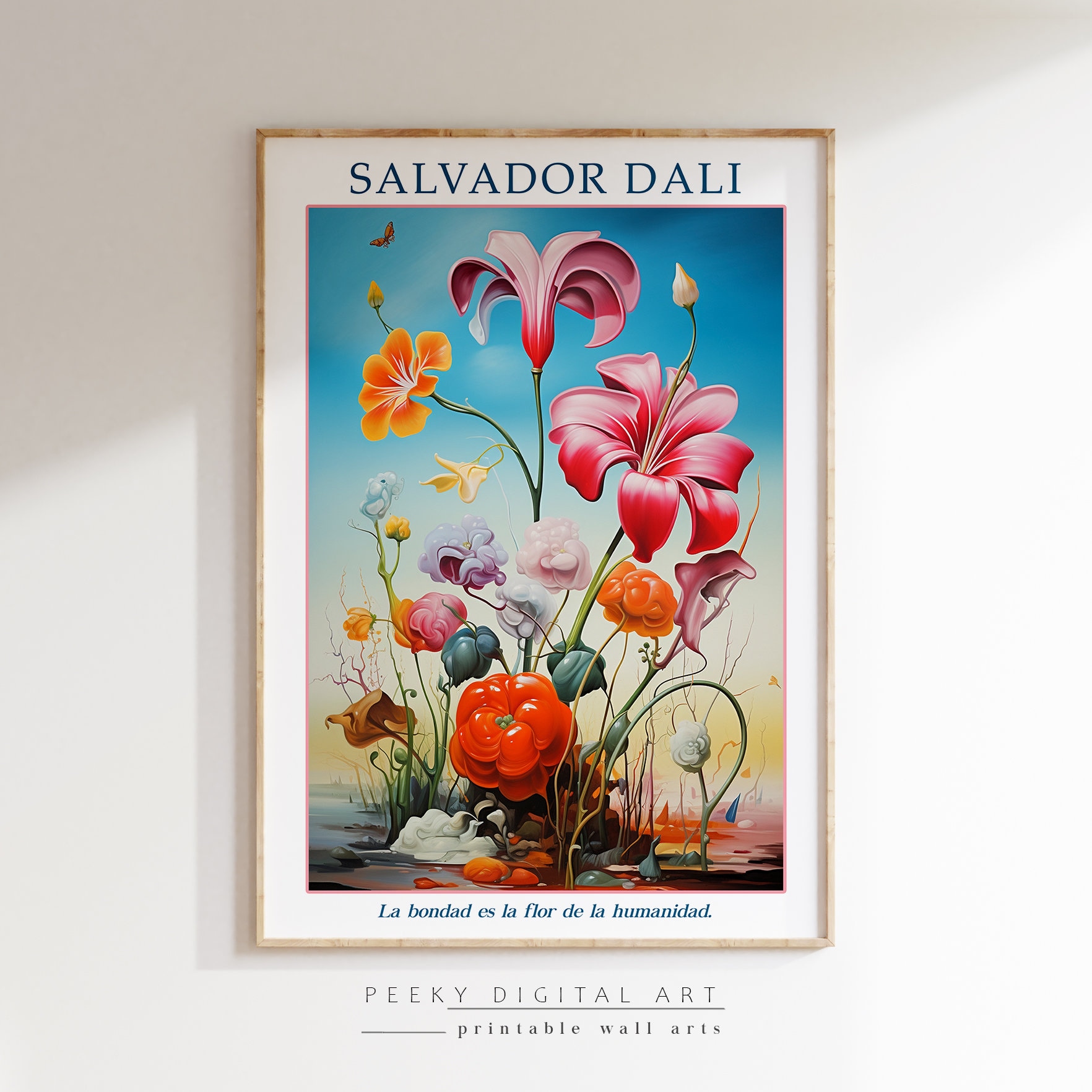 Salvador Dali Print Salvador Dali Flower Market Surreal - Etsy