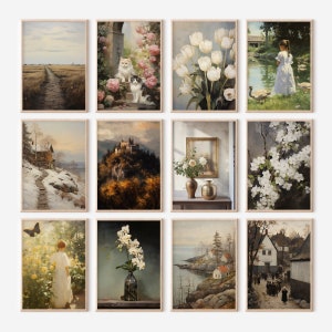 100 Vintage Wall Art Mega Bundle, Digital Download, Large Vintage Art ...