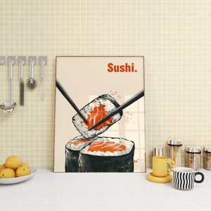Sushi Poster, Asian Food Wall Art, Sushi, Kitchen Prints, Sushi Print ...