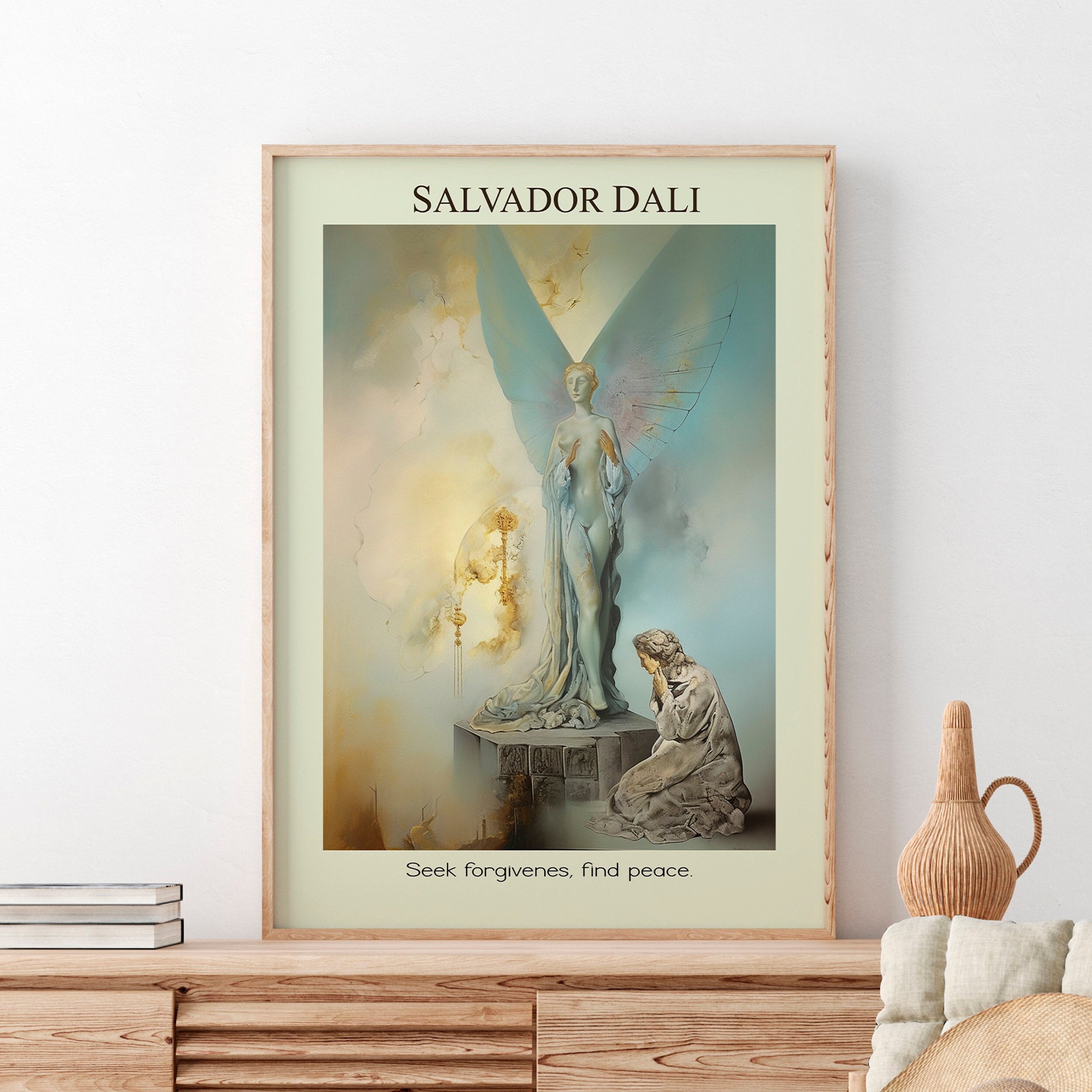 Salvador Dali, Find Peace , Salvador Dali Print, Dada Surrealism, Indie ...