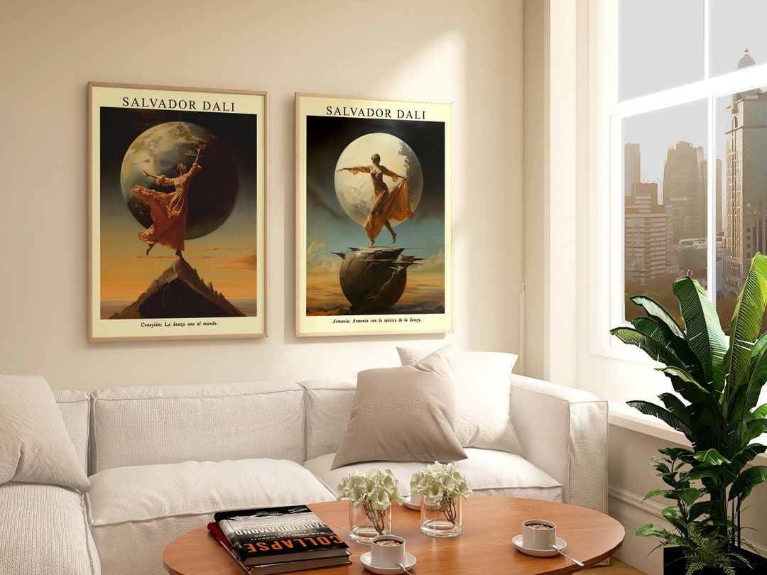 Salvador Dali Set of 2 Prints, Digital Download, Exhibition Poster, Art ...