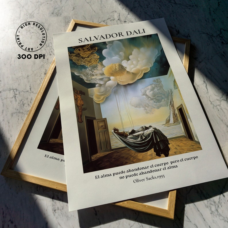 Surreal Salvador Dali Inspired Art Print, Astral Projection Wall Art ...
