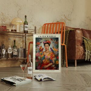Frida Kahlo Birds and Flowers Poster, Frida Kahlos Print, Mexican Art ...