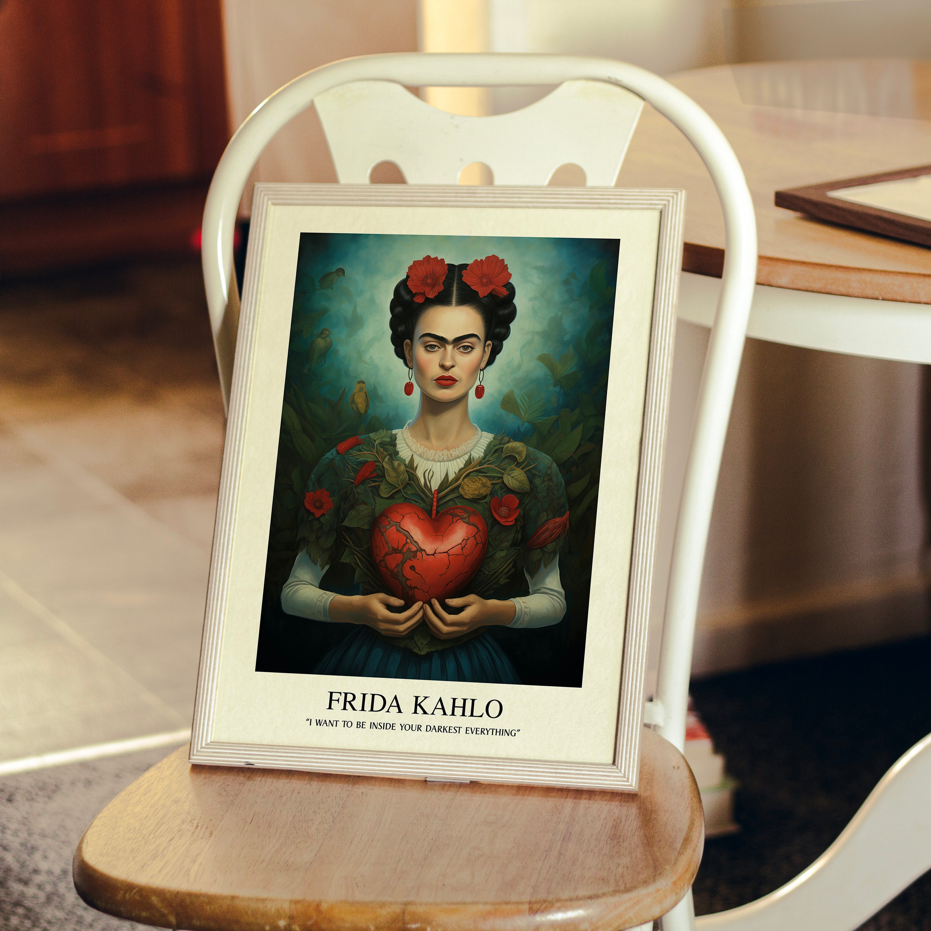 Frida Kahlo Broken Heart Poster, Frida Kahlo Photo, Inspirational Art, Frida Digital Prints - Etsy