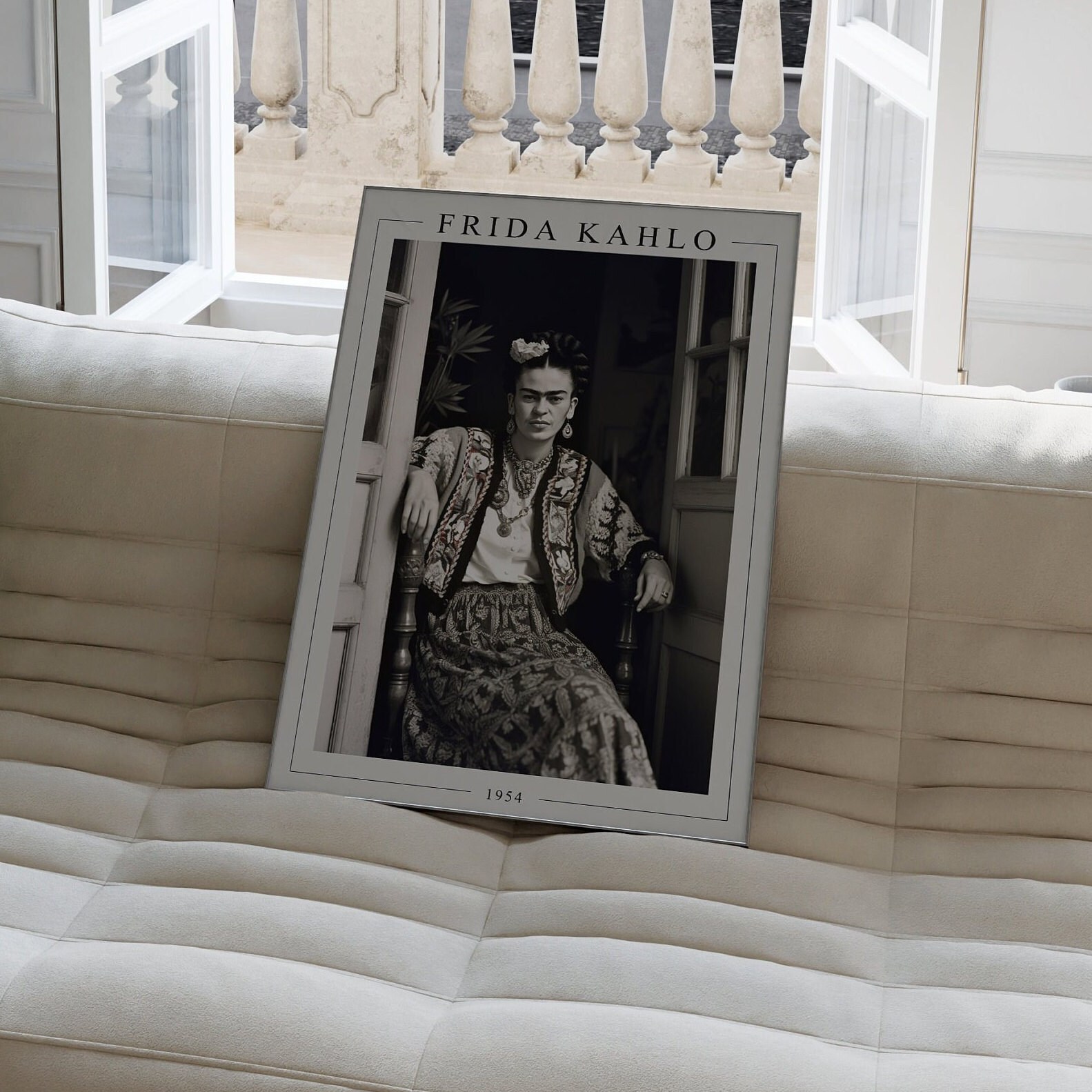 Frida Kahlo Black and White Poster Digital Prints Frida - Etsy