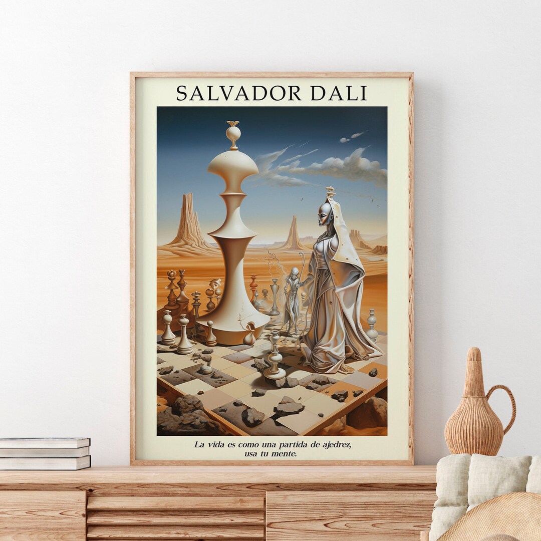 Salvador Dali, Salvador Dali Print, Life is Chess, Surreal Painting ...