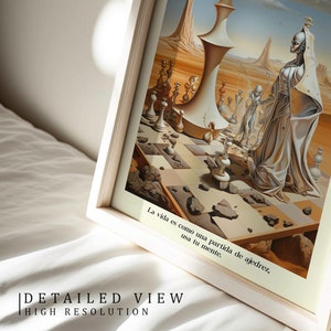 Salvador Dali, Salvador Dali Print, Life is Chess, Surreal Painting ...