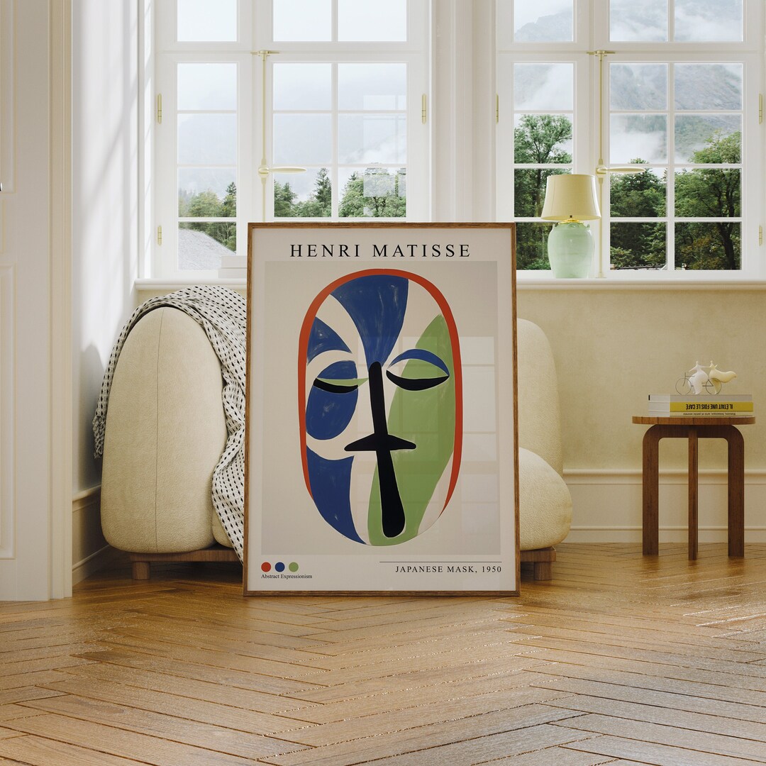 Henri Matisse Japanese Mask Poster, Matisse Print, Digital Download ...