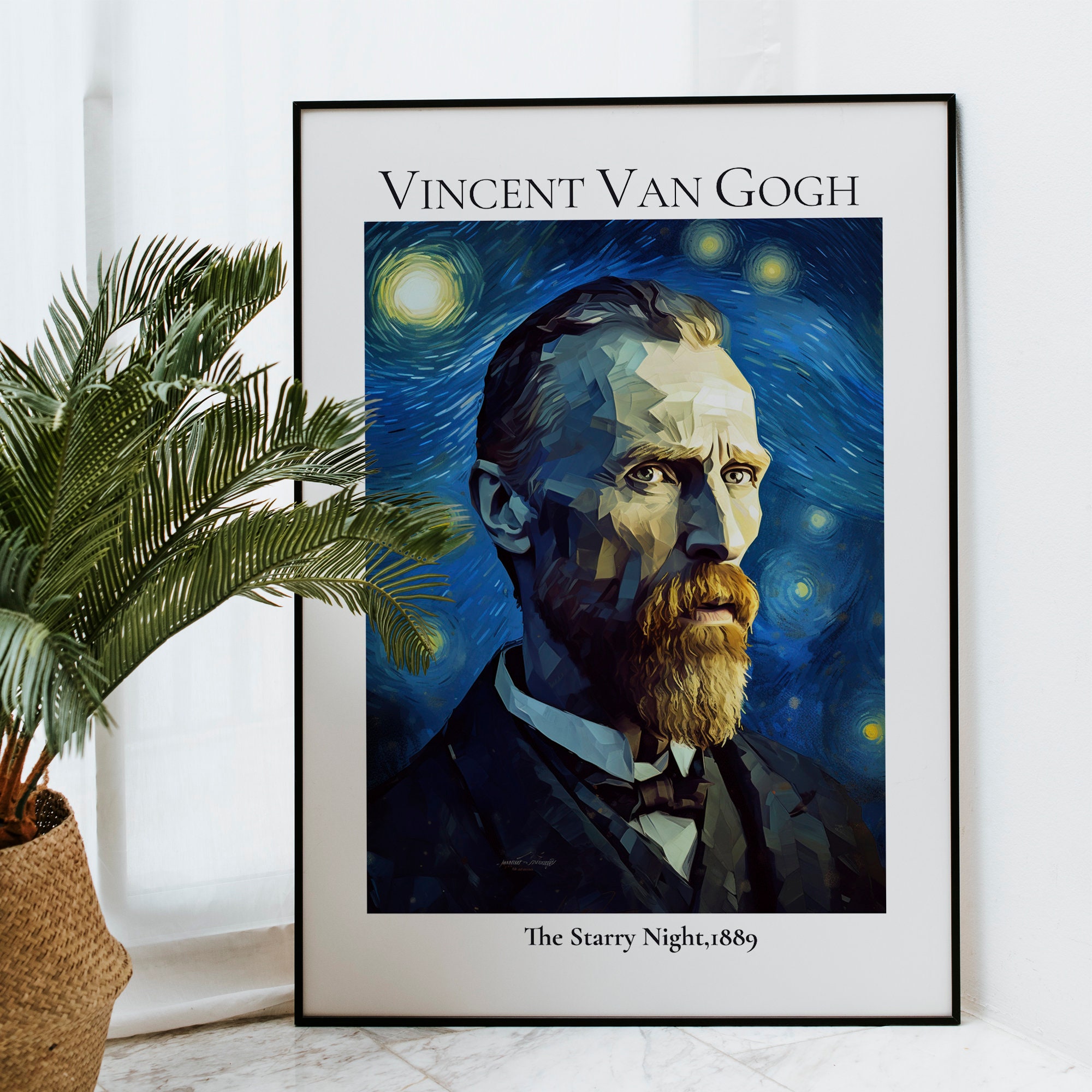 Van Gogh Print, Starry Night, Bar Cart Decor, Van Gogh, Van Gogh Poster ...