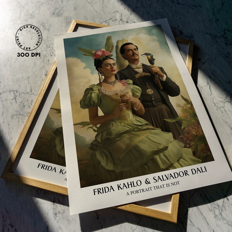 Frida Kahlo and Salvador Dali Portrait Digital Download - Etsy