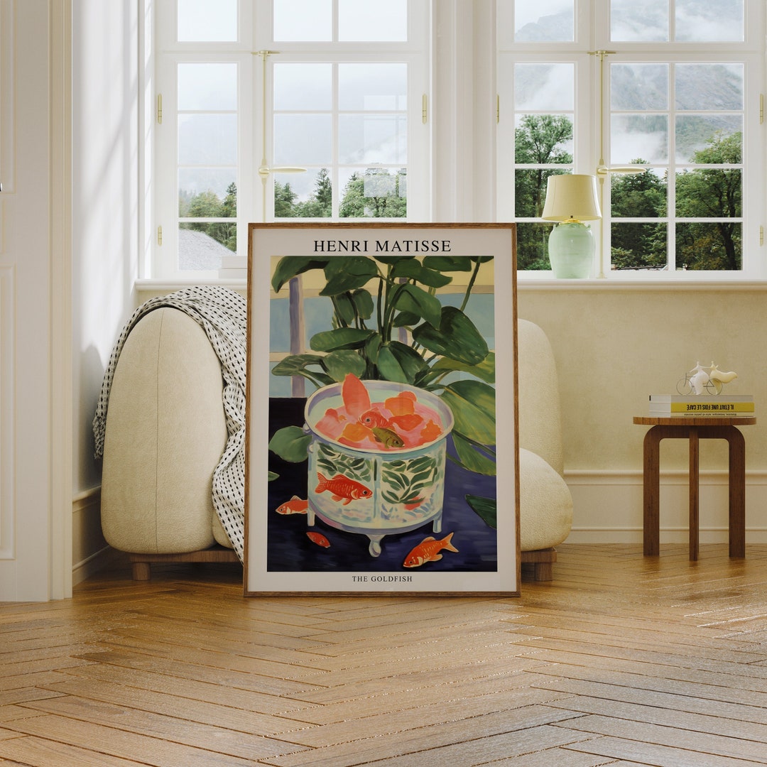 Henri Matisse the Goldfish Print, Bold Abstract Aquatic Art, Colorful ...