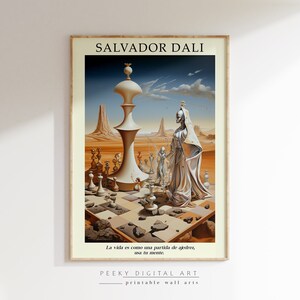 Salvador Dali, Salvador Dali Print, Life is Chess, Surreal Painting ...