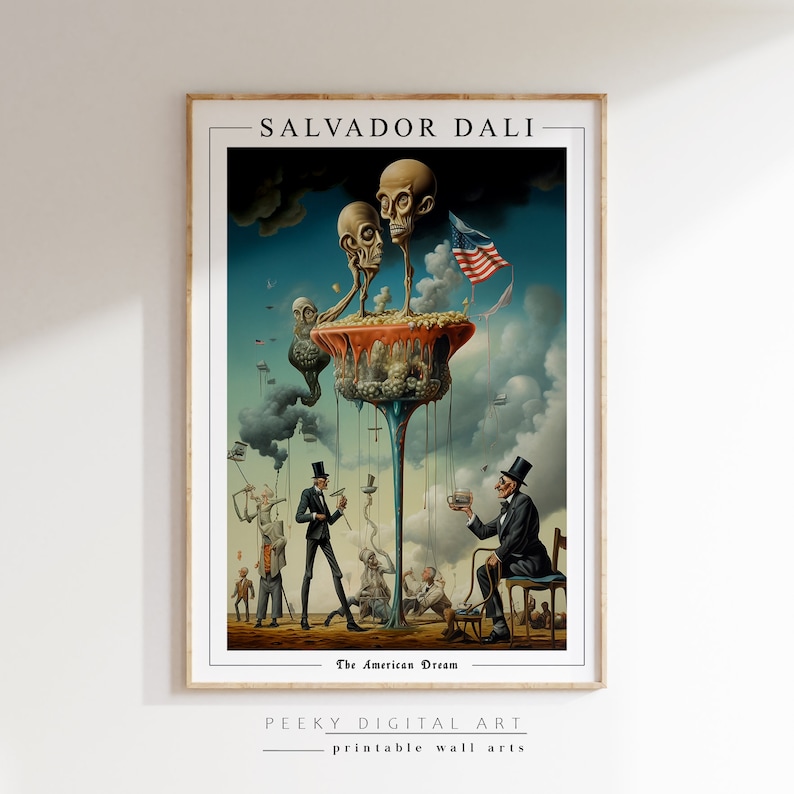 Salvador Dali, the American Dream Poster, Digital Download, Famous ...