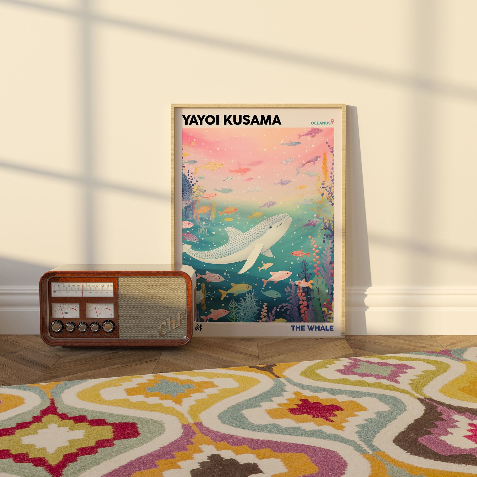 Yayoi Kusama Poster, Yayoi Kusama, Whale Print, Japanese Wall Art ...