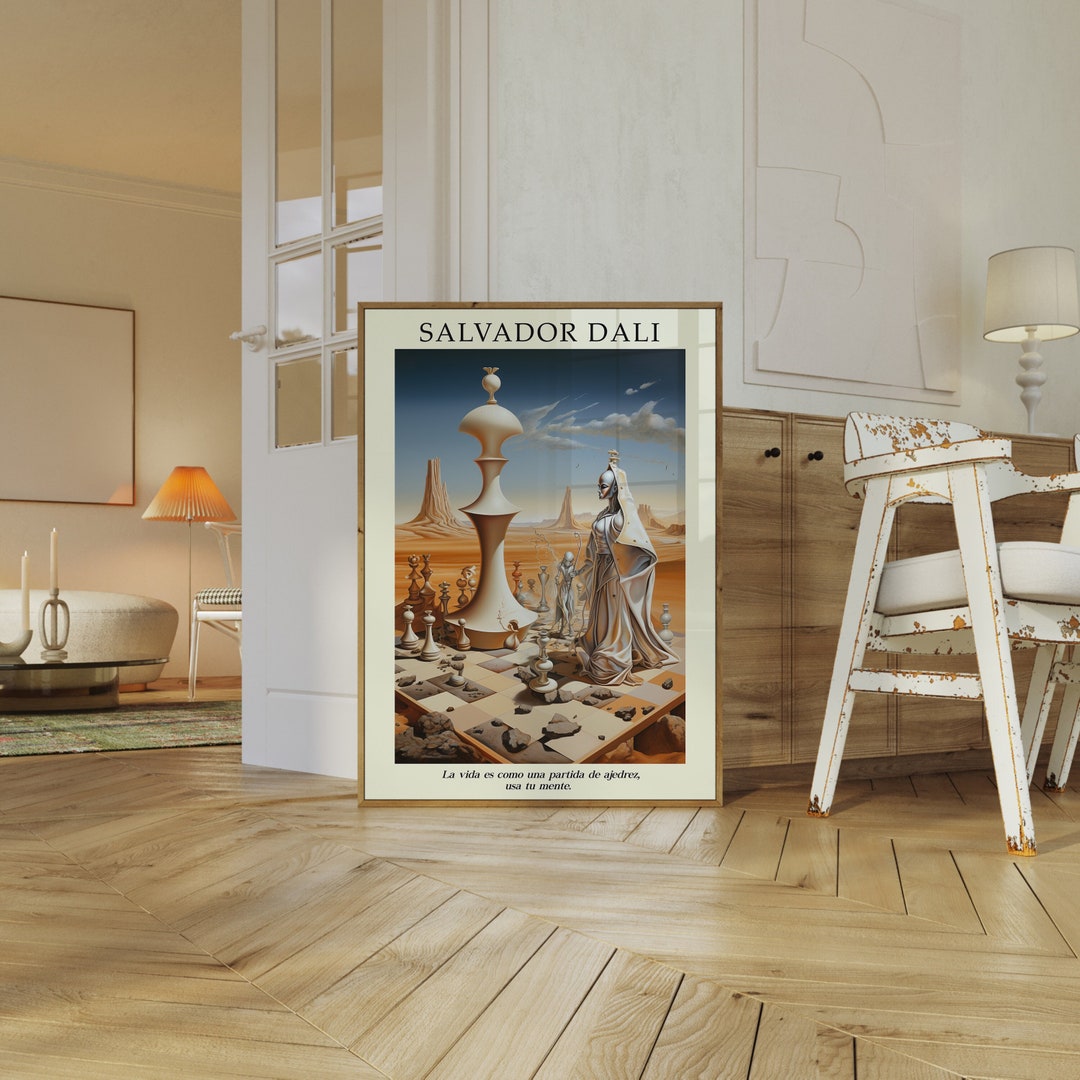 Salvador Dali, Salvador Dali Print, Life is Chess, Surreal Painting ...