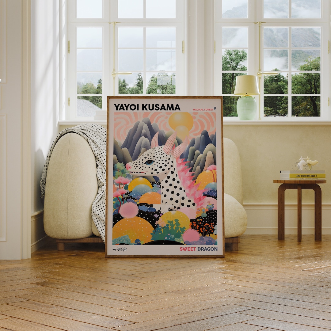 Yayoi Kusama Print, Sweet Dragon Poster, Japanese Wall Art, Yayoi ...