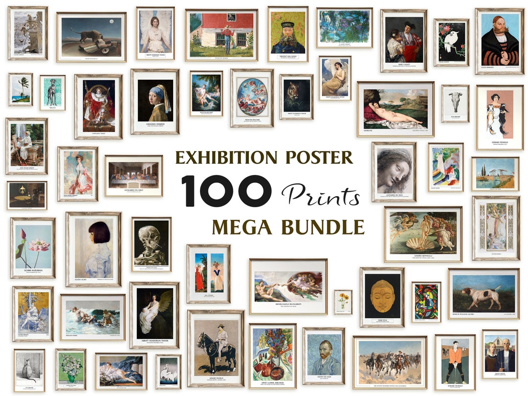 100 Printable Exhibition Poster Mega Set, Digital Prints, 100 MEGA ...
