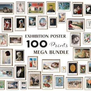 100 Printable Exhibition Poster Mega Set, Digital Prints, 100 MEGA ...