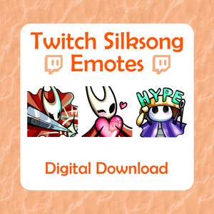 Silksong Twitch Emotes: Hornet & Sherma (digital Download) - Etsy