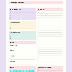 Printable and Fillable Daily Planner. 7 Day Planner Made Easy - Etsy