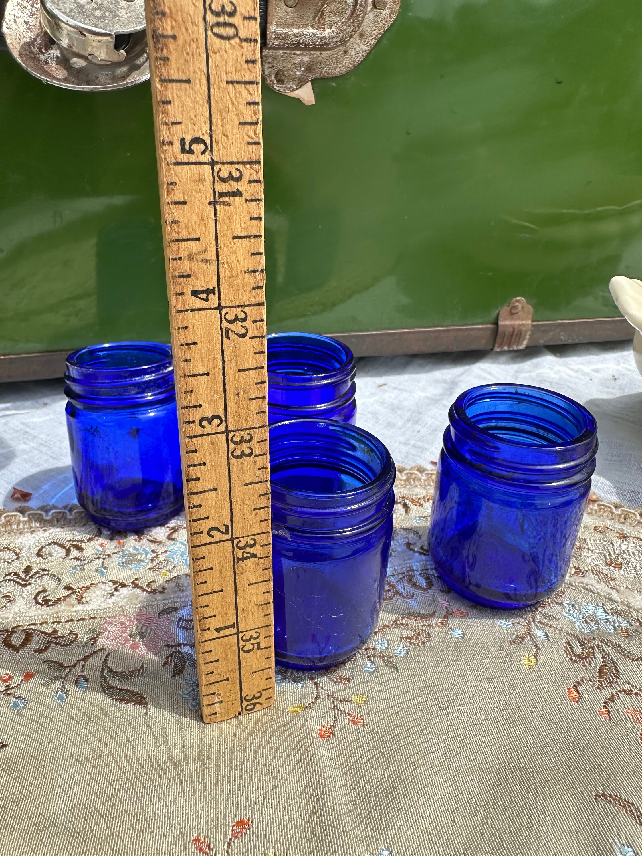 Vintage Cobalt Blue Vicks Vaporub Jars Set of 4 - 1930s - Etsy