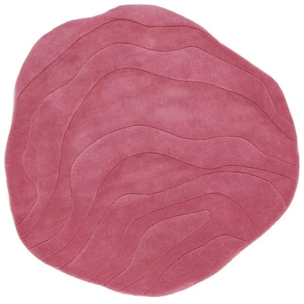 Pink Wave Tufted Rug - Etsy