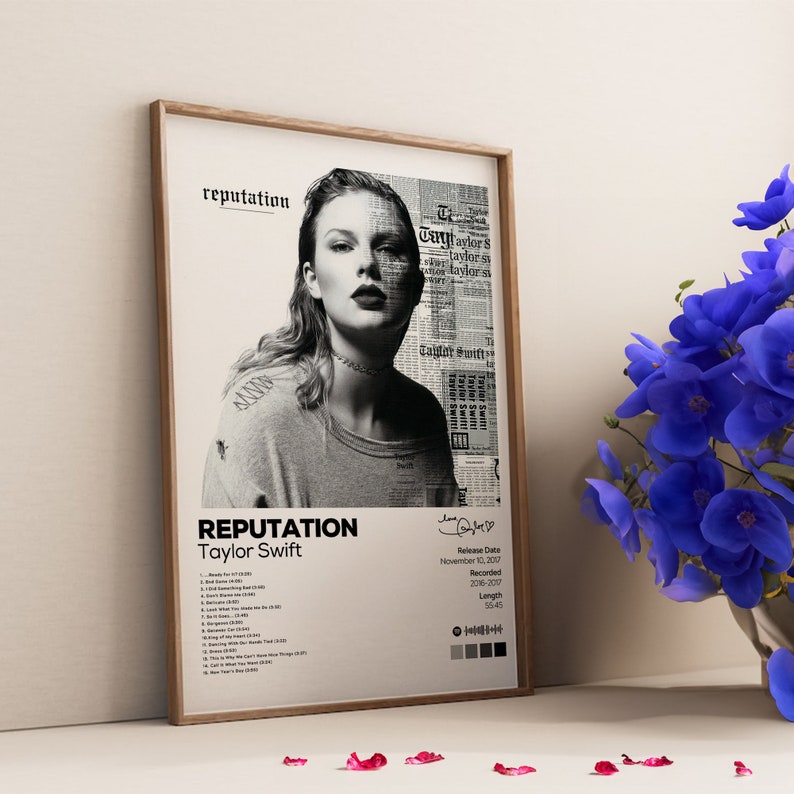 Taylor Swift Digital Poster, Digital Product, Reputation Album Poster ...